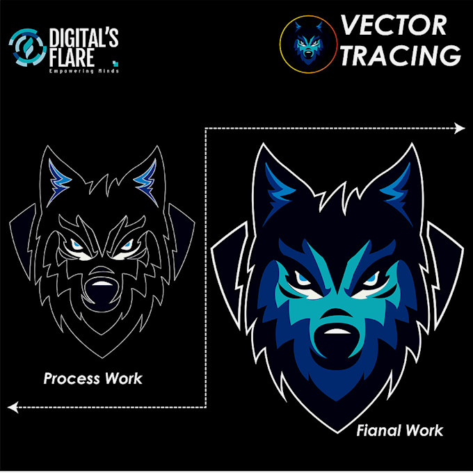 Raster image convert to vector and tracing images by Muhammadbila425 ...