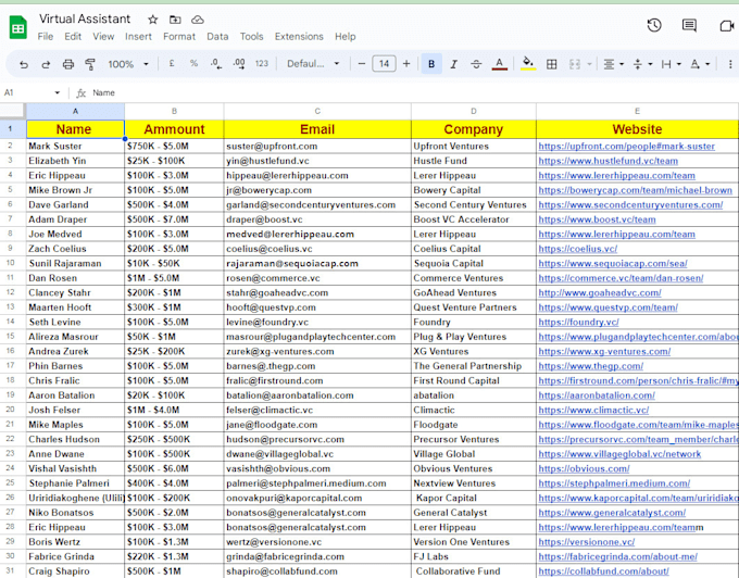 Be a virtual assistant for lead generation, data entry, web research by ...