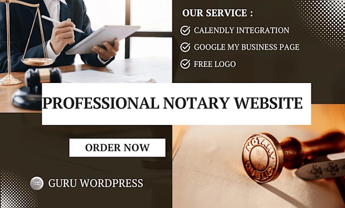 Help build a professional notary website, notary logo and landing page ...