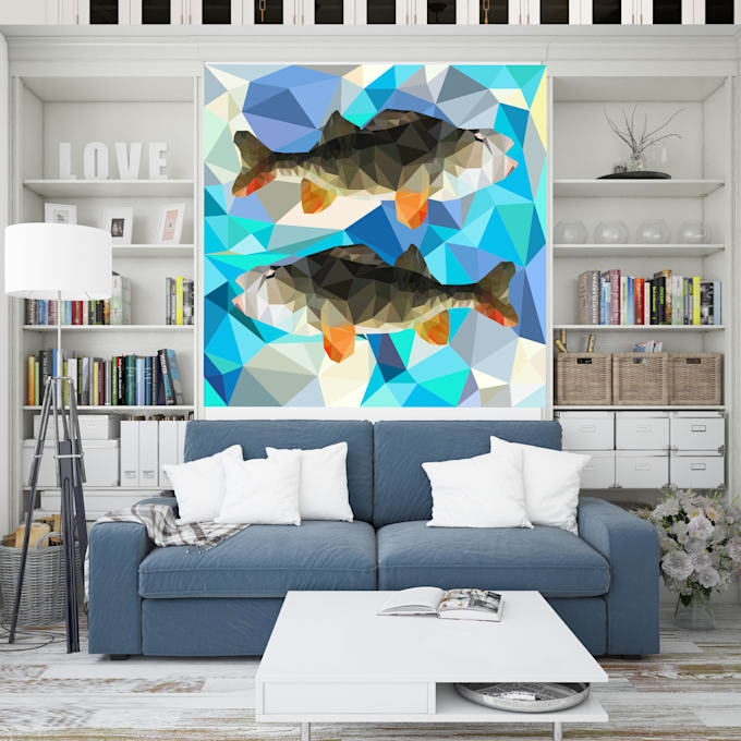 Create geometric low poly art polygon art by Innylka_design | Fiverr