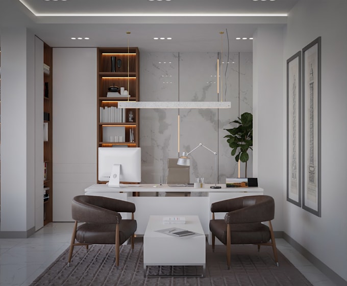 Design and create a realistic rendering of your office by Gabrielayele ...