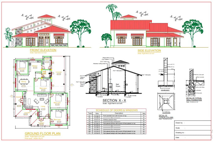 Disegnare planimetrie, sezioni, prospetti e layout del sito in autocad 2d