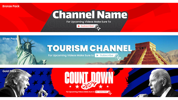 Design impactful banners for your channel by Tcs_372 | Fiverr