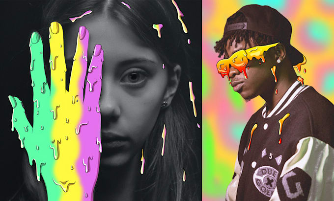 Draw grime art portrait cartoon trippy melting typography psychedelic ...