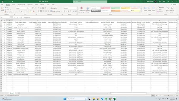 Do data cleaning, editing sorting, or separate excel or csv by Parth2505 | Fiverr