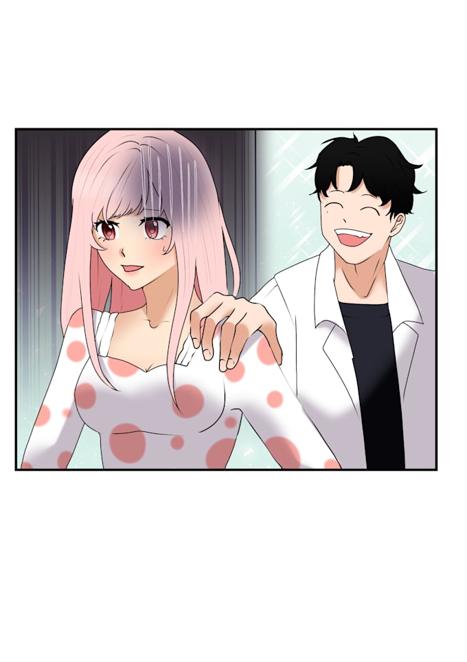 Draw webtoon and manga page color with background by Elliemei | Fiverr