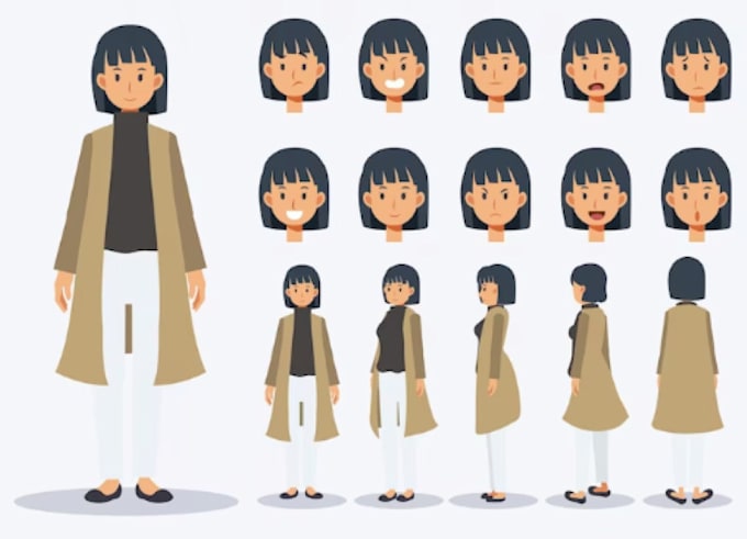 Make character with multi angled view by Abcfun | Fiverr