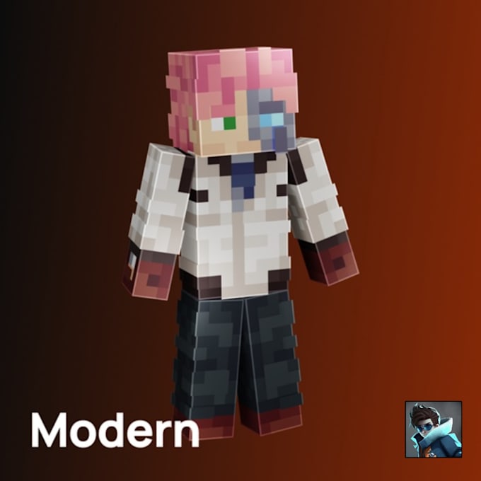 Draw unique minecraft skin in modern style by Murovdo | Fiverr