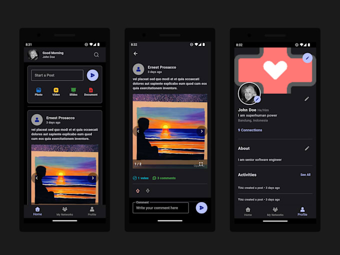 Create social media app like linkedin with flutter by Mr_coderrr | Fiverr