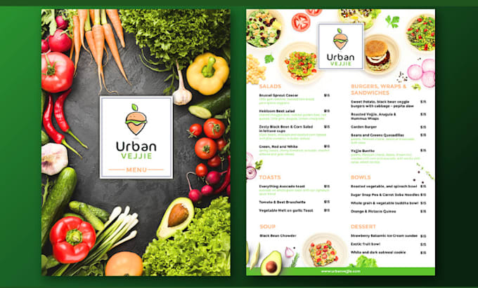 Do modern restaurant menu design by Abmanarnil | Fiverr