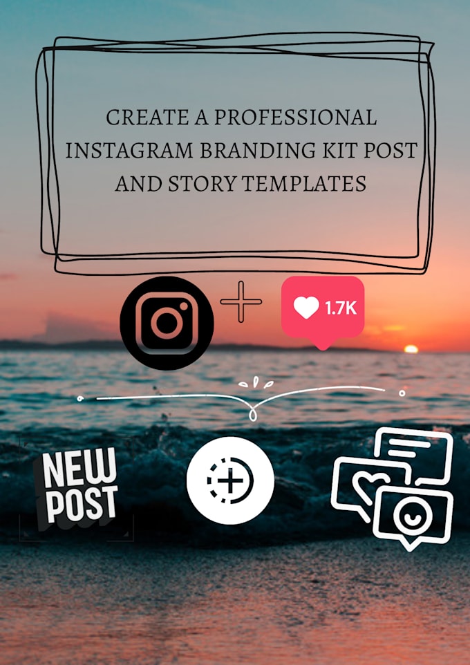 Create a professional instagram branding kit post and story templates ...