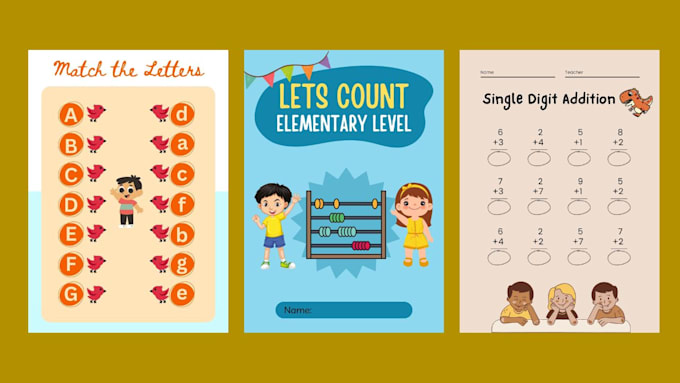 Create custom math and science worksheets for kids by Imran_y1 | Fiverr