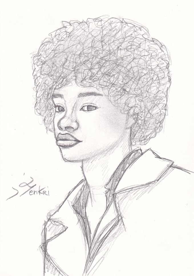 Draw a portrait using traditional art from your reference by ...