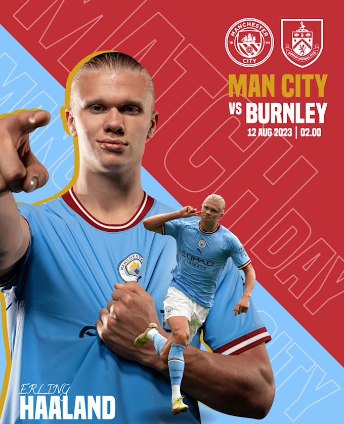 Make a football player poster design or official matchday by ...