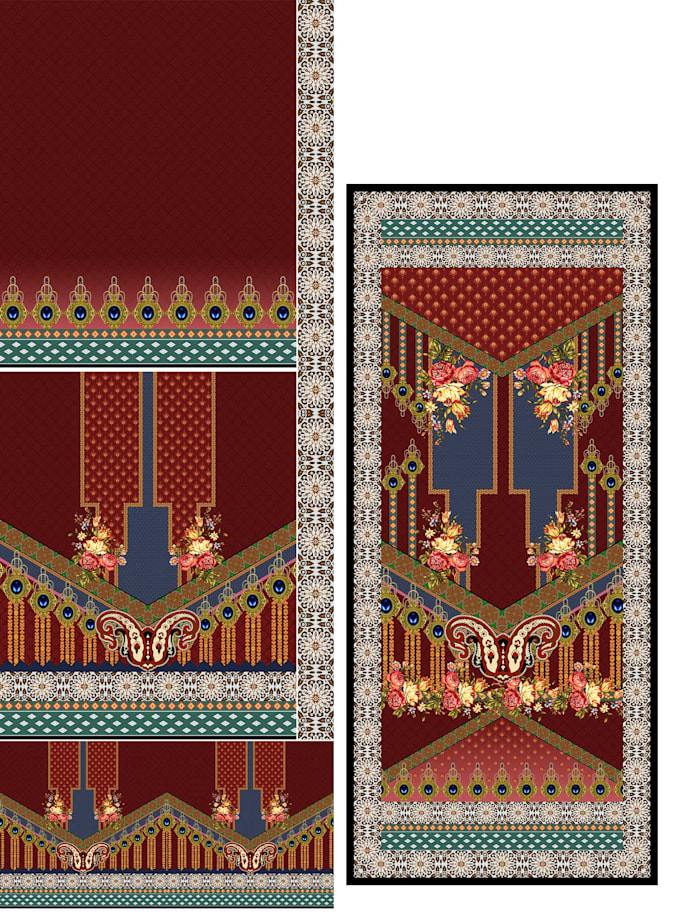 Textile digital print design by Danishali0329 | Fiverr