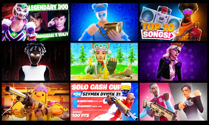 Create a professional 3d fortnite thumbnails hd by Matisonek | Fiverr