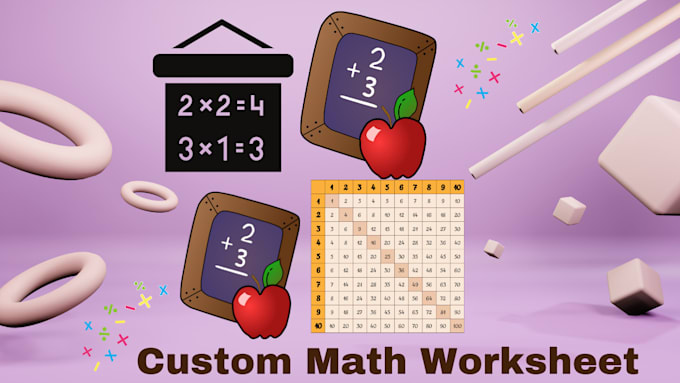 Create math custom worksheets for you by Graphix_hub786 | Fiverr