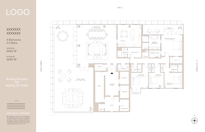 Design marketing floor plan for real estate in adobe illustrator by ...