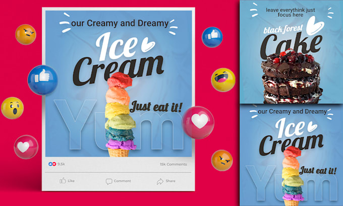 Design mouth watering food posters and social media post by Atheg ...