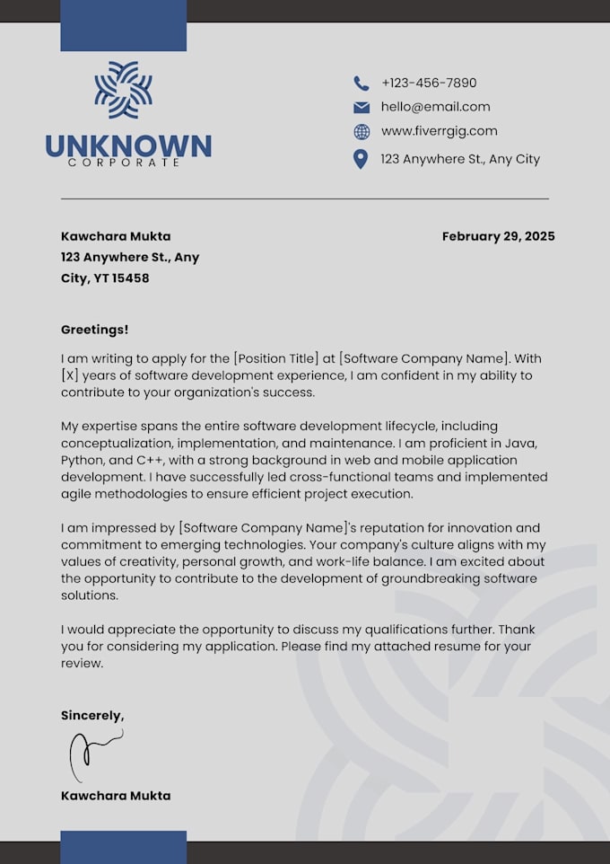 Write, edit professional resume, cv and cover letter by Kawchara_mukta ...