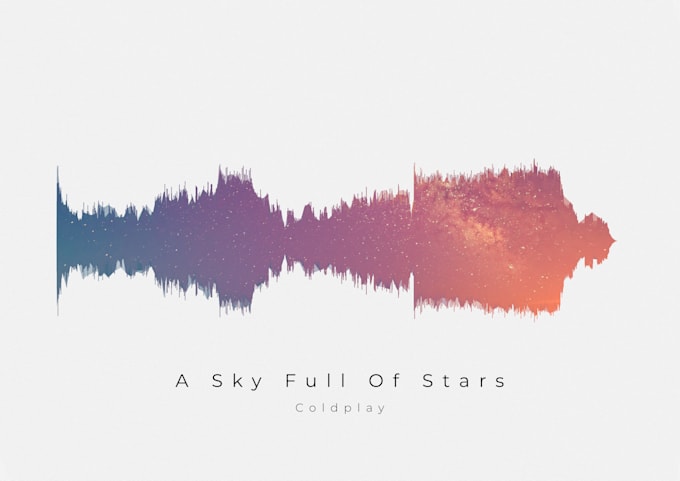 Convert your audio to printable waveform by Muzarti9 | Fiverr