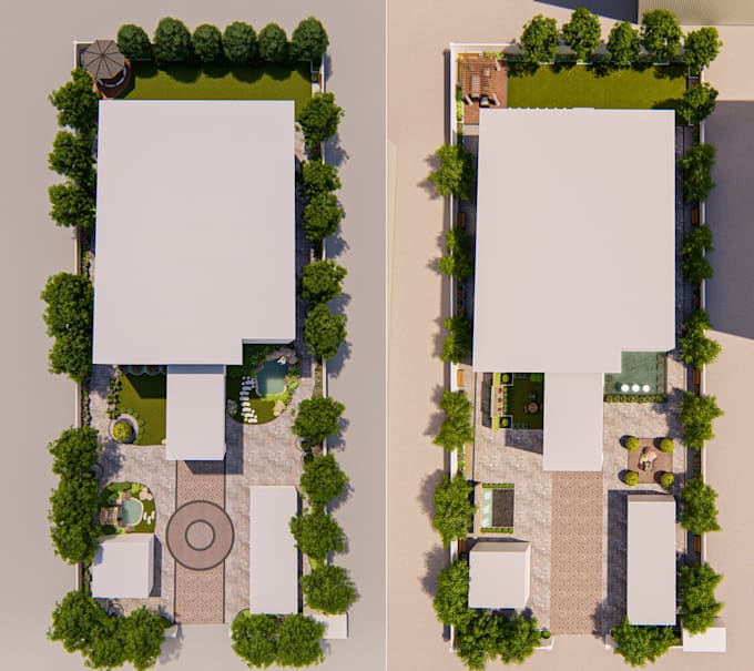 Create custom landscape design for your property by Tanzeelamjad | Fiverr