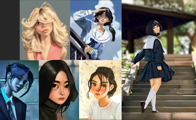 Draw stylized characters fanart conceptart by Wairon01 | Fiverr