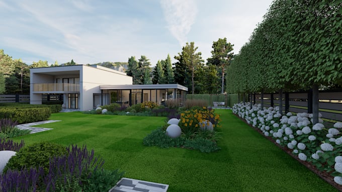 Make a 3d visualization and 3d model of your yard house landscape ...