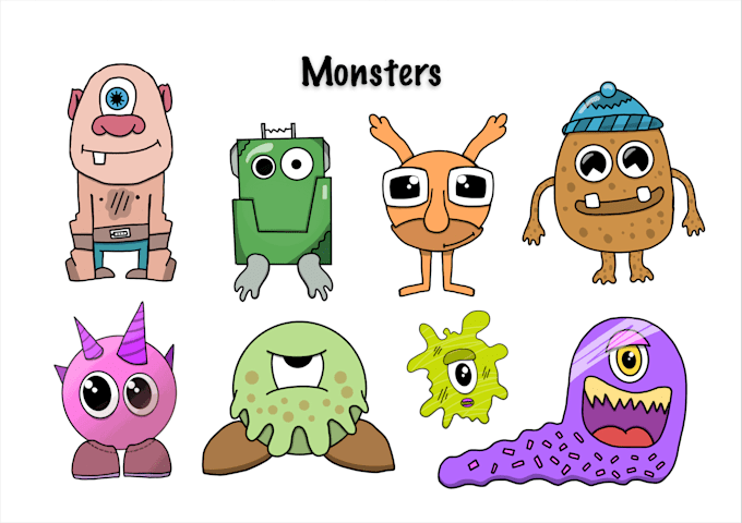 Draw cartoon or kids illustration, characters, objects etc by ...