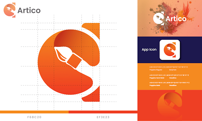 Design exclusive clean modern corporate app gradient logo by ...