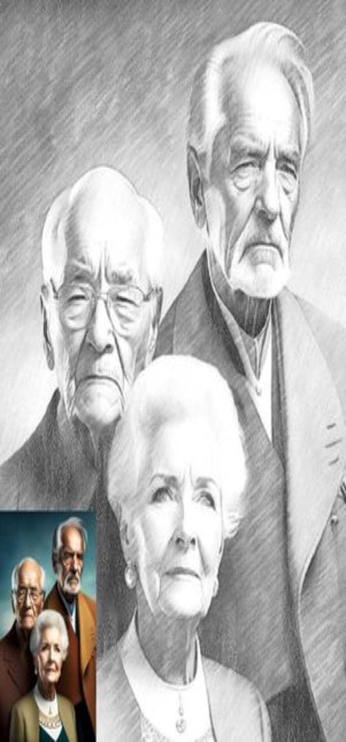 Draw attractive pencil sketch potrait from a photo by Tayyabali2001 ...