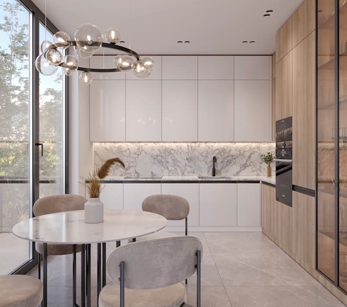 Create modern interior designs, photorealistic 3d visualizations by Kotenko_kate | Fiverr