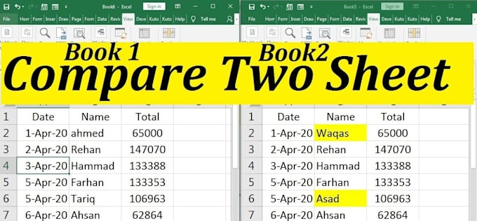 Find differences between two excel sheets by Nxsdeep | Fiverr Find differences between two excel sheets by Nxsdeep | Fiverr