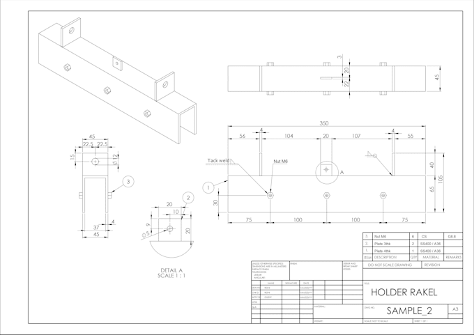 Design 3d model, technical drawing by solidwork, autocad, ug by Roni_ramdani | Fiverr