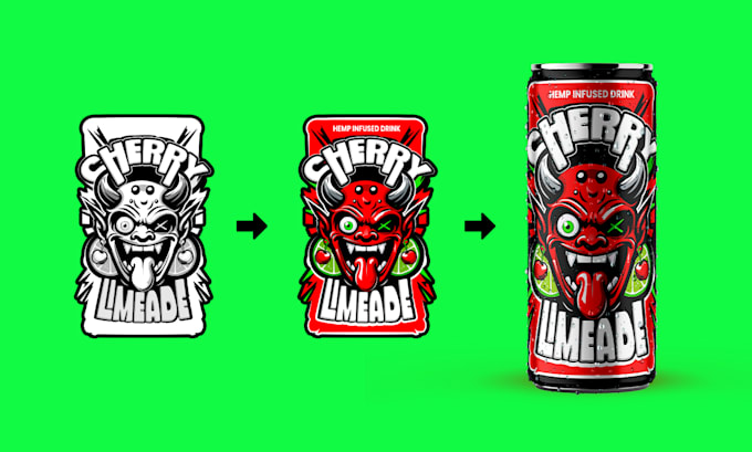 Design creative beverage, beer, soft drink and soda can label by ...