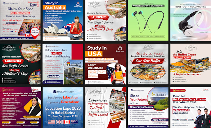 Design social media posts, facebook post, banner ads by Graphmim | Fiverr