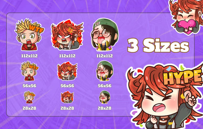 Create Custom Twitch Emote And Sub Badges By Kinbikin Fiverr