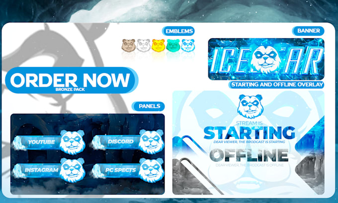 Design twitch and kick overlay, mascotlogo, panels, emblems by ...