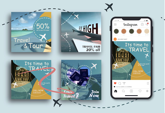 Create 20 attractive social media posts by Madhumitasoren | Fiverr