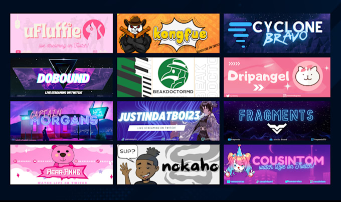 Design custom twitch overlay packages by Outisdesigns | Fiverr