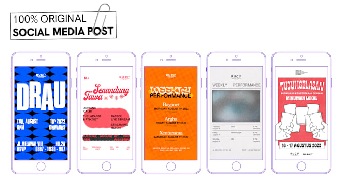 Make, edgy, cool, artsy, vintage social media post design by ...