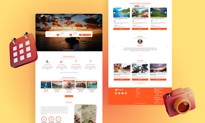 Design ui ux template for website, landing page mockup in figma by ...