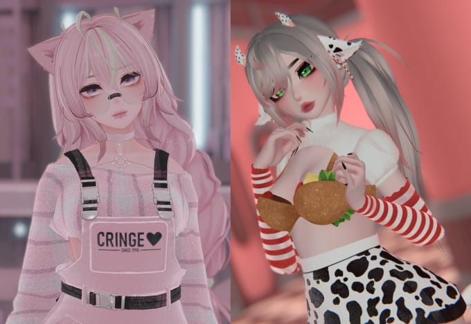 Custom 3d Model For Vrchat Avatar Vr Character Vr Chat Avatar Furry Nsfw Vtuber By Mellekijarrk
