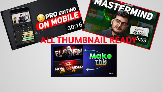 Design an amezing youtube thumbnail and fiverr image by Hte786 | Fiverr