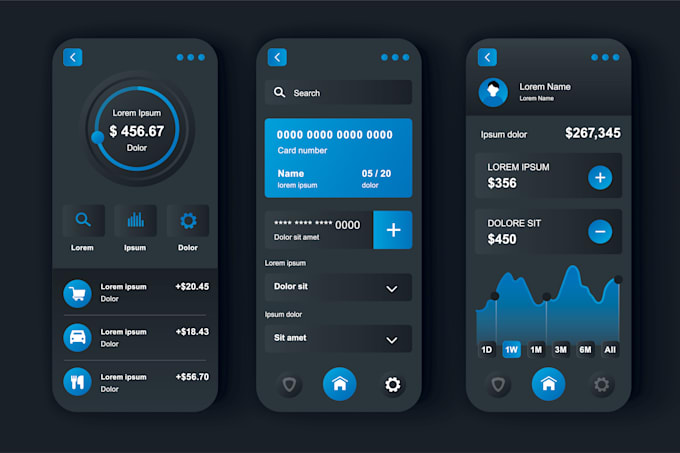 Do sleek and modern mobile app ui design, expert figma design, ios and ...