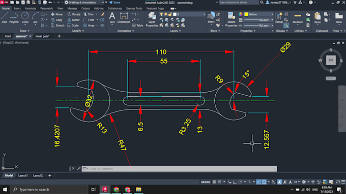 Draw 2d and 3d mechanical and technical drawings using auto cad by Hamo ...