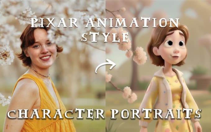 Turn a profile picture into a pixar animation style character by ...