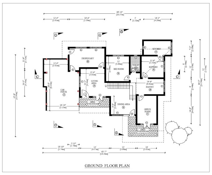 Draw,redraw 2d floor plan in autocad from pdf or hand sketch by Homeluxdesing | Fiverr