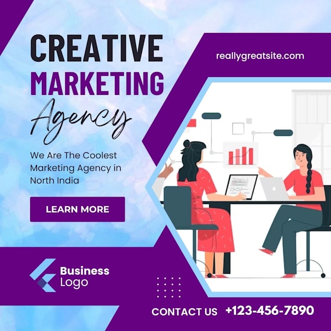 Create the design that satisfy you it can be social media posts, logo ...