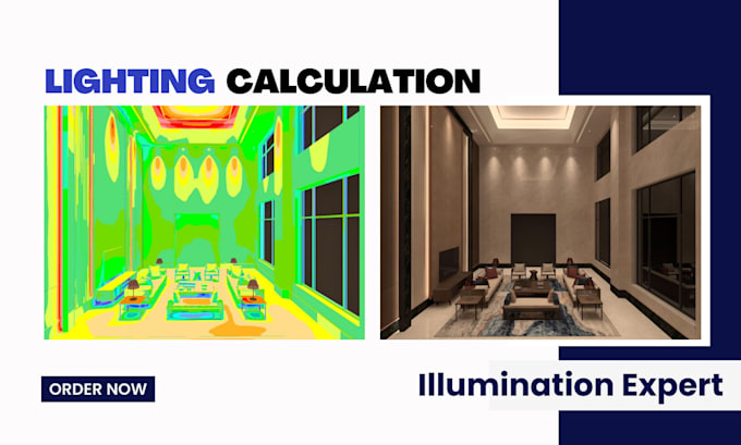 Lighting calculation of dialux and rendering visualization by Abubakar093 | Fiverr